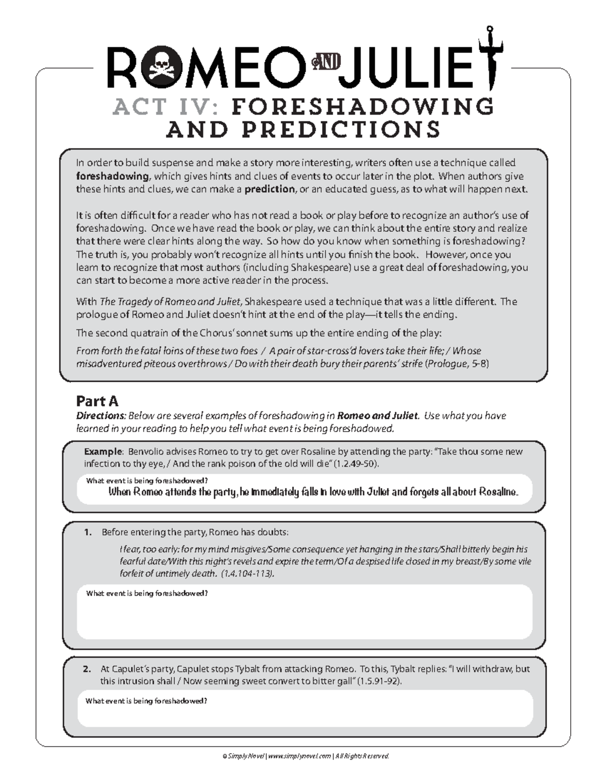 Act 4 Predictions and Foreshadowing in Romeo and Juliet Analysis - Studocu