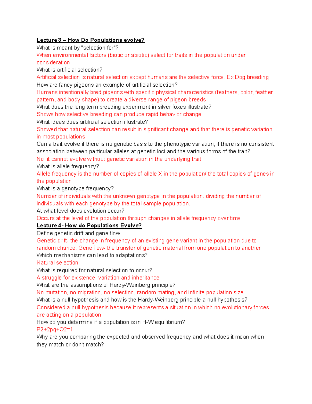 Final Study Guide Review for Biology (BIO 101) - Studocu