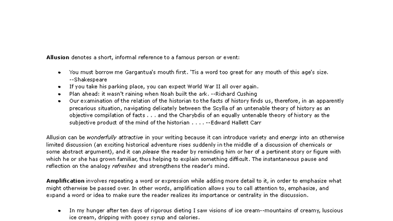 Rhetorical Devices List for English II - Comprehensive Guide - Allusion ...