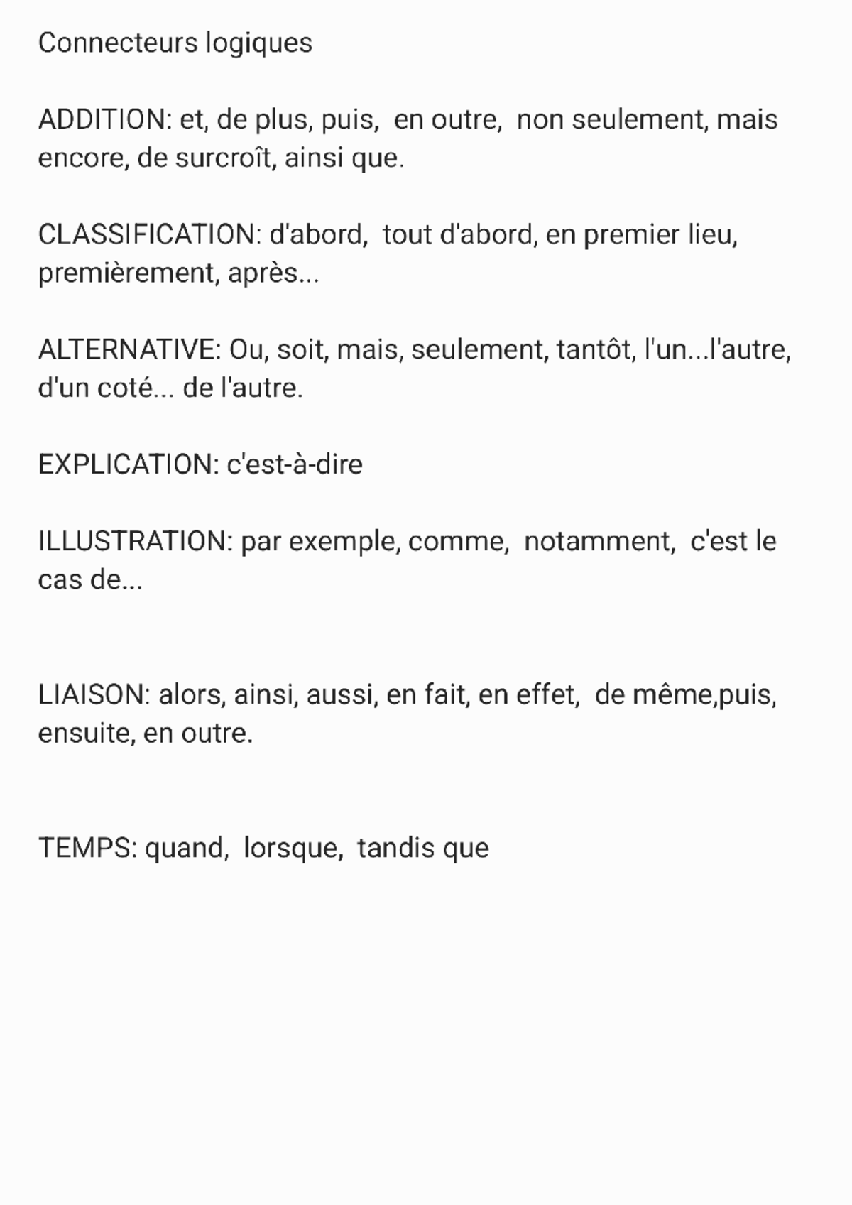 Connecteurs Logiques: Types et Exemples d'Utilisation - Studocu