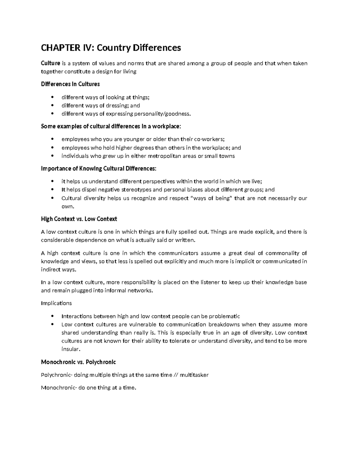 Cultural Differences in International Business - ibt - Studocu