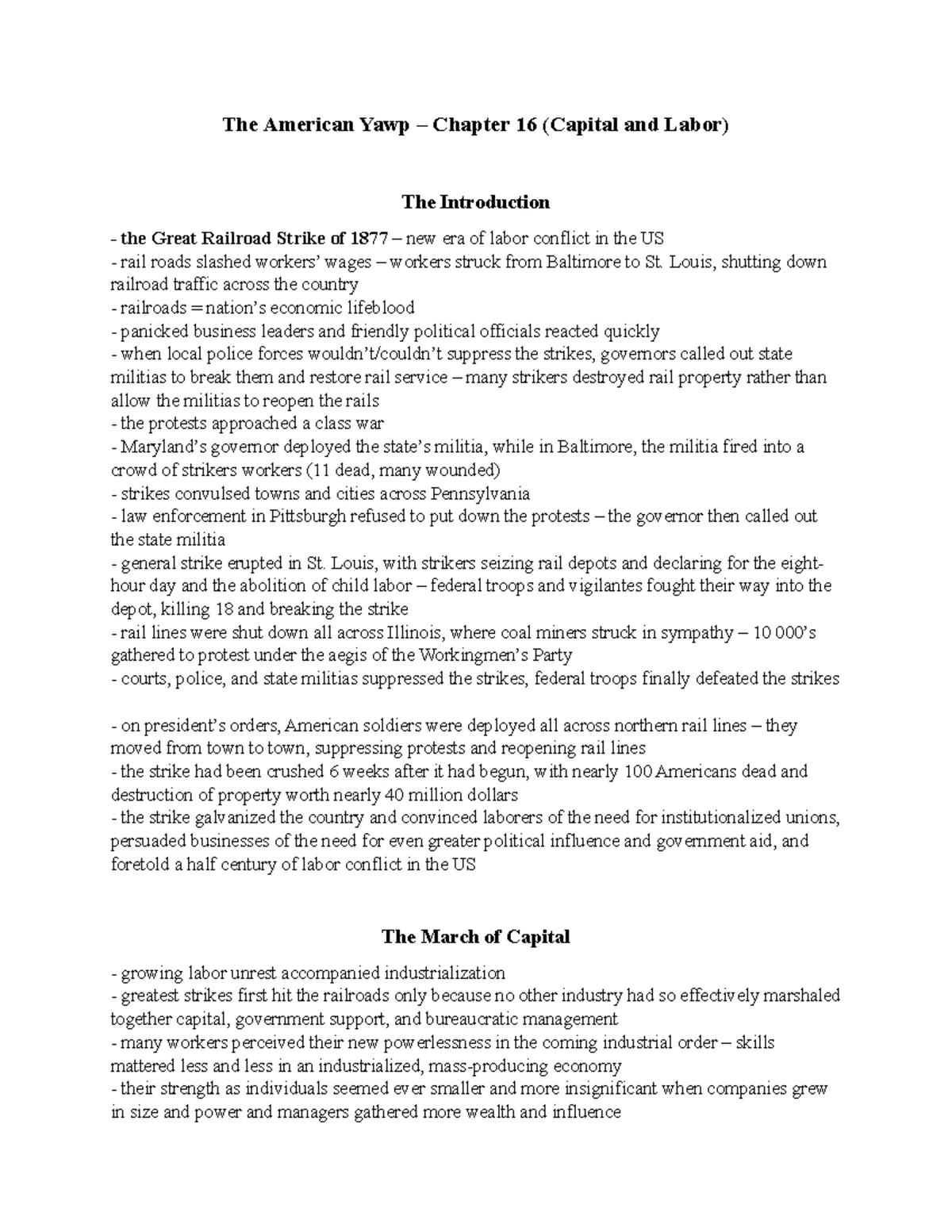 Chapter 16 Capital and Labor - Chapter 16: Capital and Labor ...