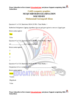 CS604 - Midterm Solved Mcqs with references by Moaaz - CS604 - Operating System Solved MCQS From ...