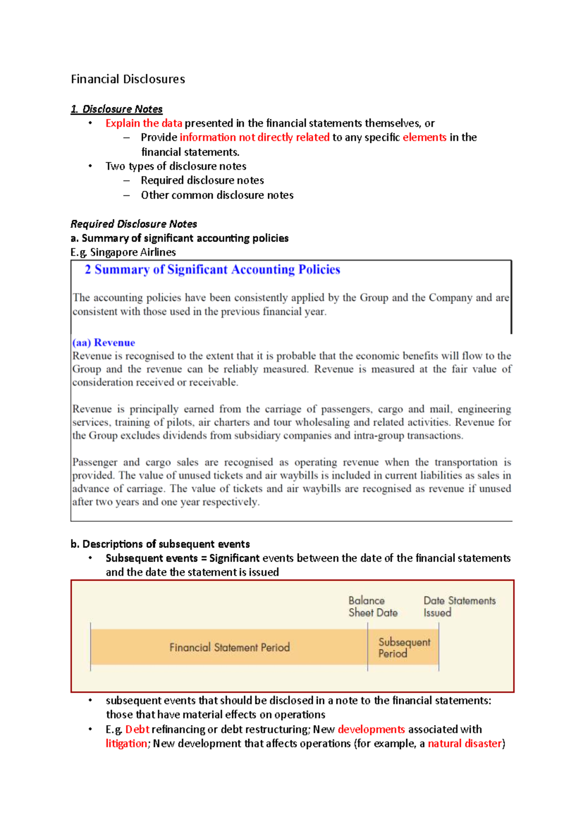 ACCT2102 Chapter 2: Financial Disclosures and Notes Overview - Studocu