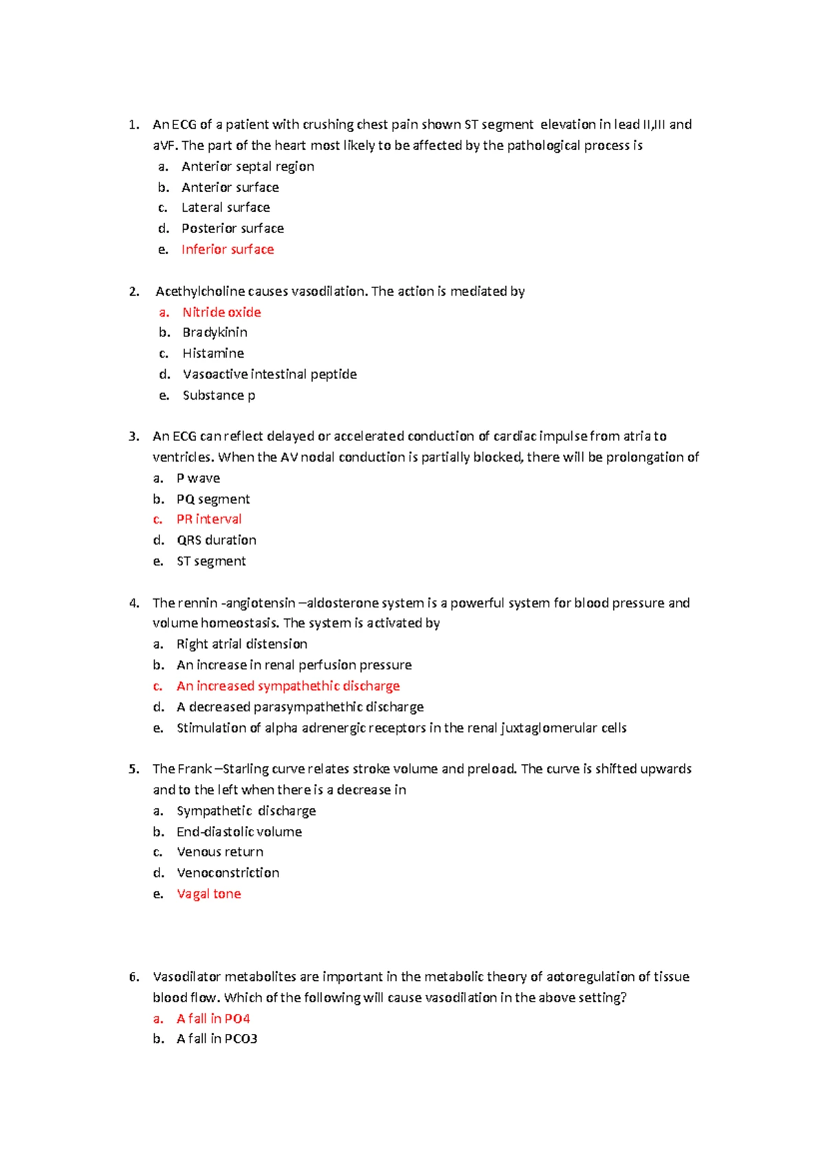 Ch 20 Study Guide A&P - Chapter 20: The Heart Study Guide Exam ...