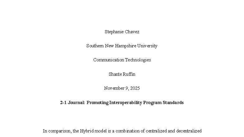 2-1 Journal Promoting Interoperability Program Standards - This ...