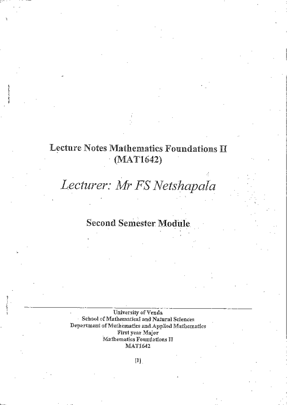 Mat 1642 Study Notes: Key Concepts and Formulas - Studocu