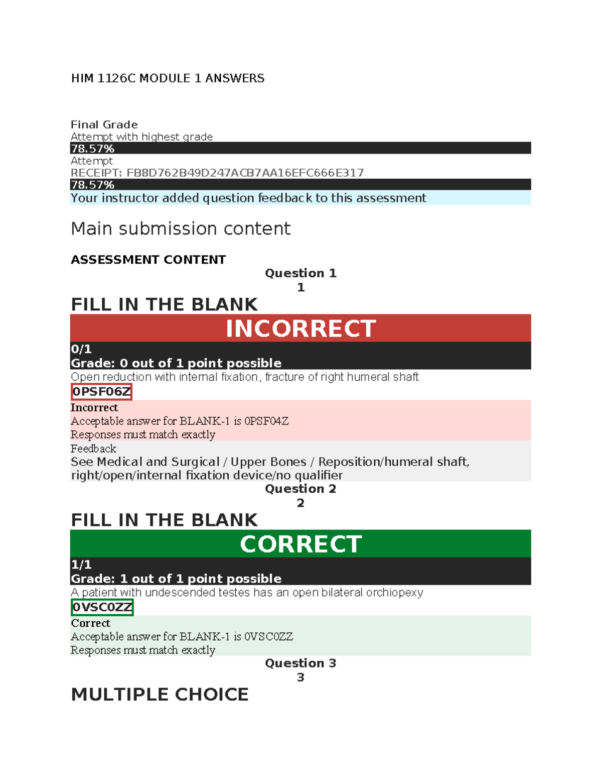 HIM 1126C Module 1 Final Exam Answers and Feedback - Studocu