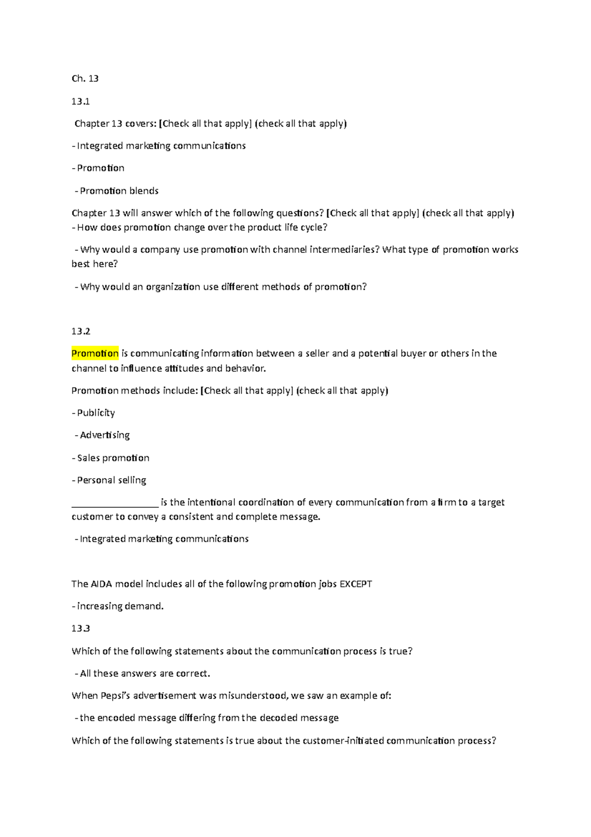 Play poist quiz chapter 13 - Ch. 13 13. Chapter 13 covers: [Check all ...