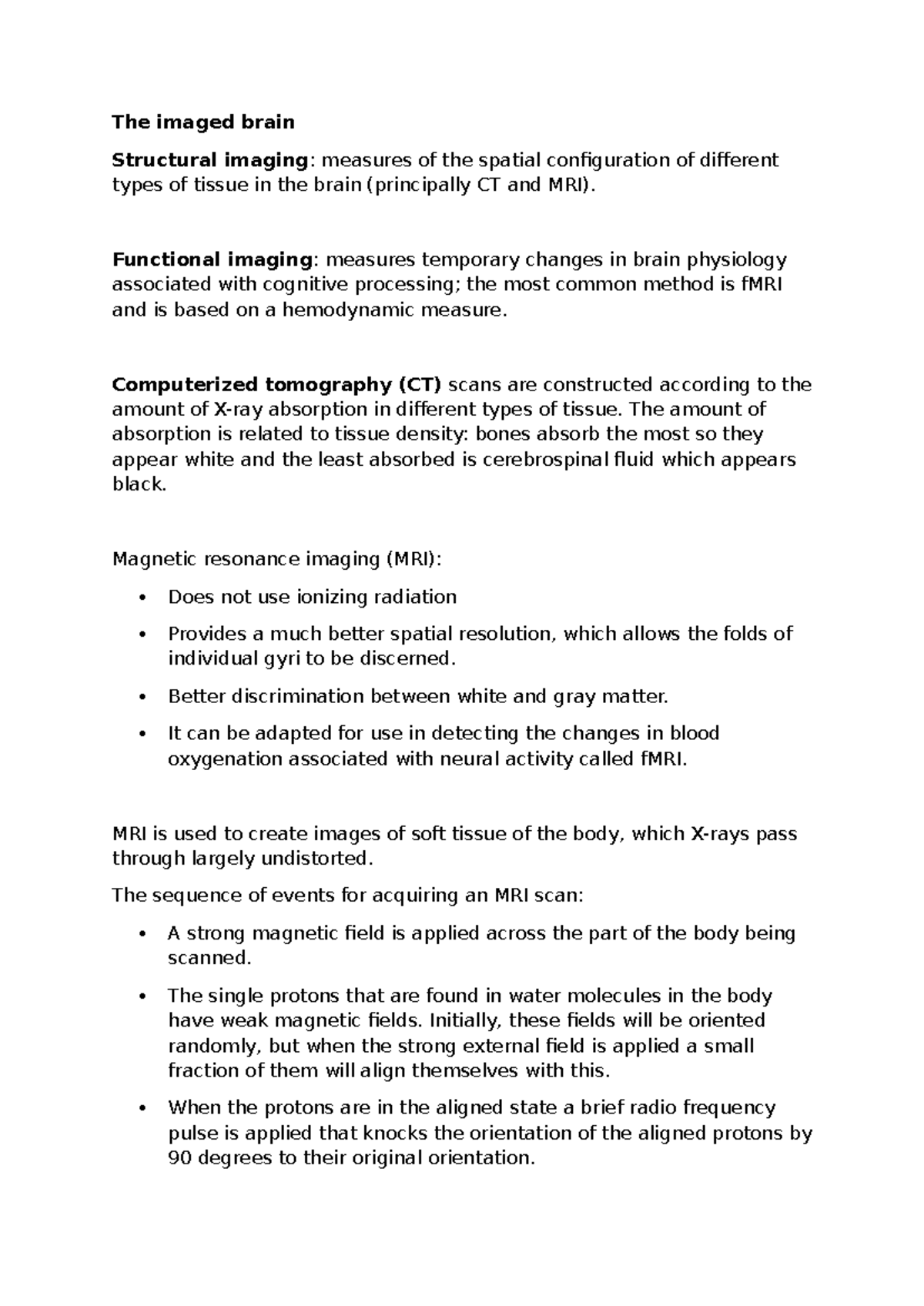 Chapter 4 BBB Summary: Structural and Functional Brain Imaging ...