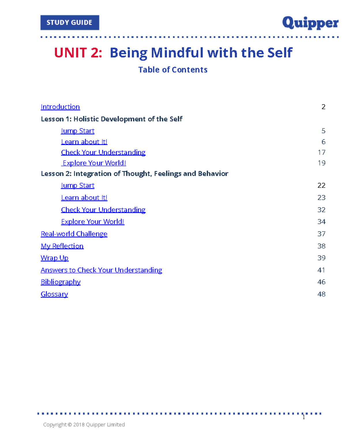 PD02(FD) - Unit 2: Mindfulness and Holistic Self-Development - Studocu