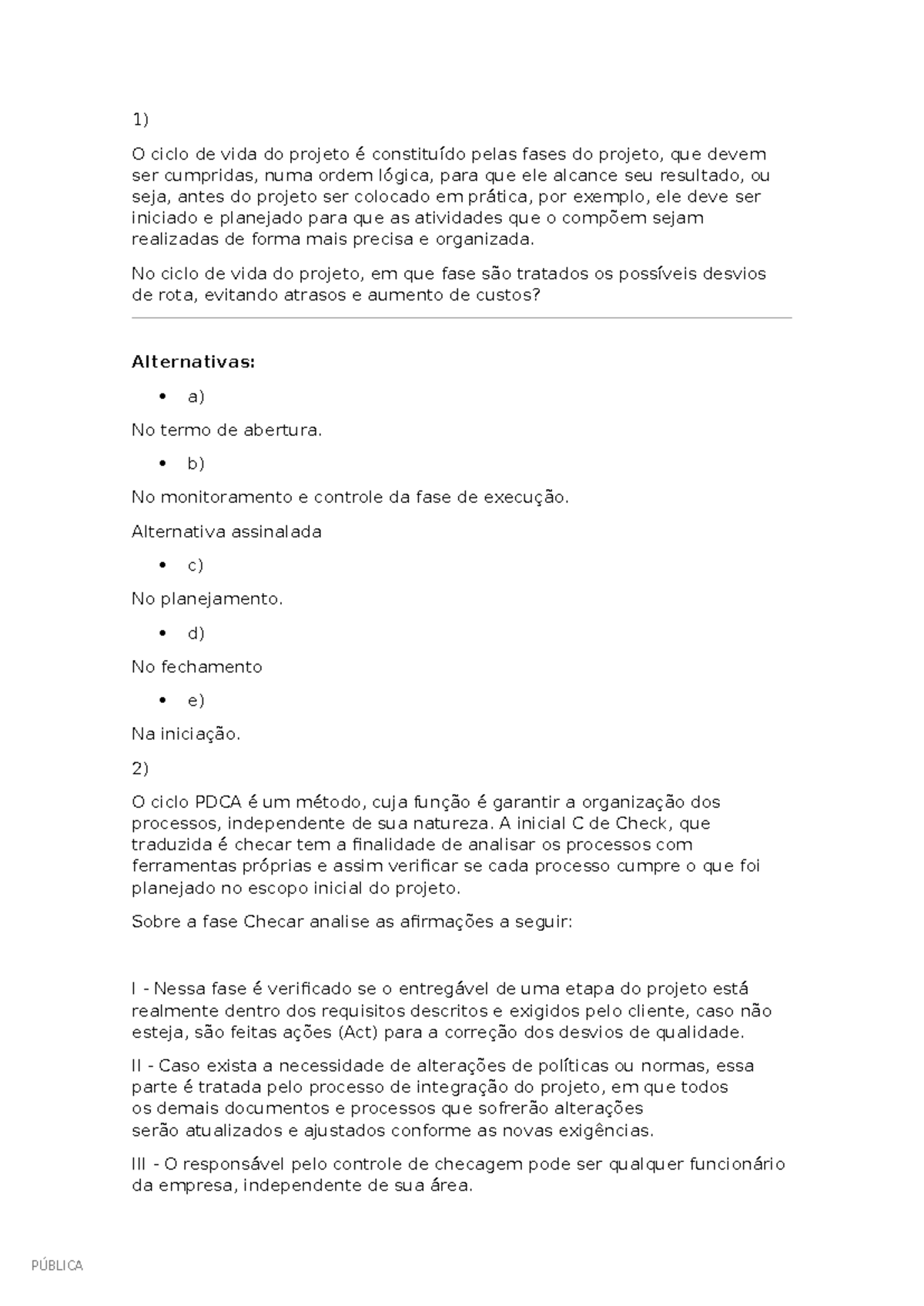 Trilha de Carreira - Av - Gestão de Projetos: Ciclo de Vida e ...