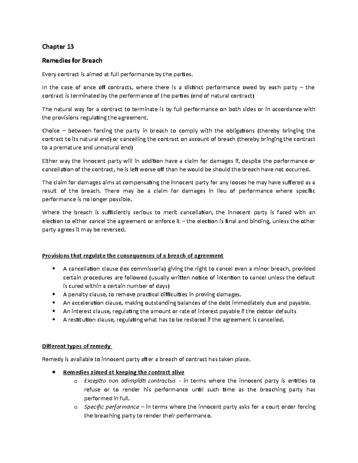 Chapter 2 - complete - Summary Law of Contract 201 - Chapter 2: Offer ...