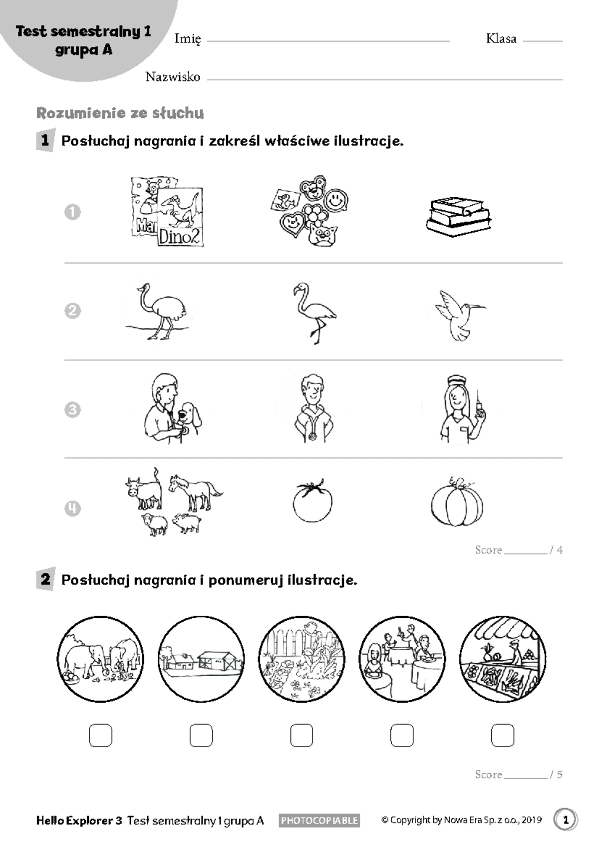 Explorer 3 Unit 5 Test: Listening & Comprehension Activities - Studocu