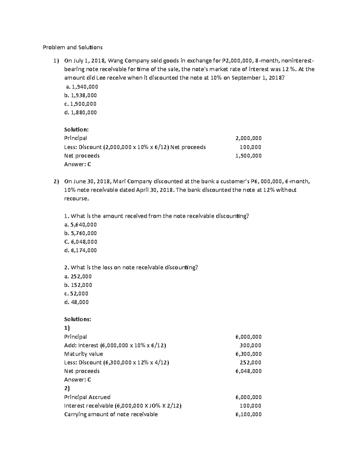 Receivable Financing Problems Part 1 - Accounting - Studocu