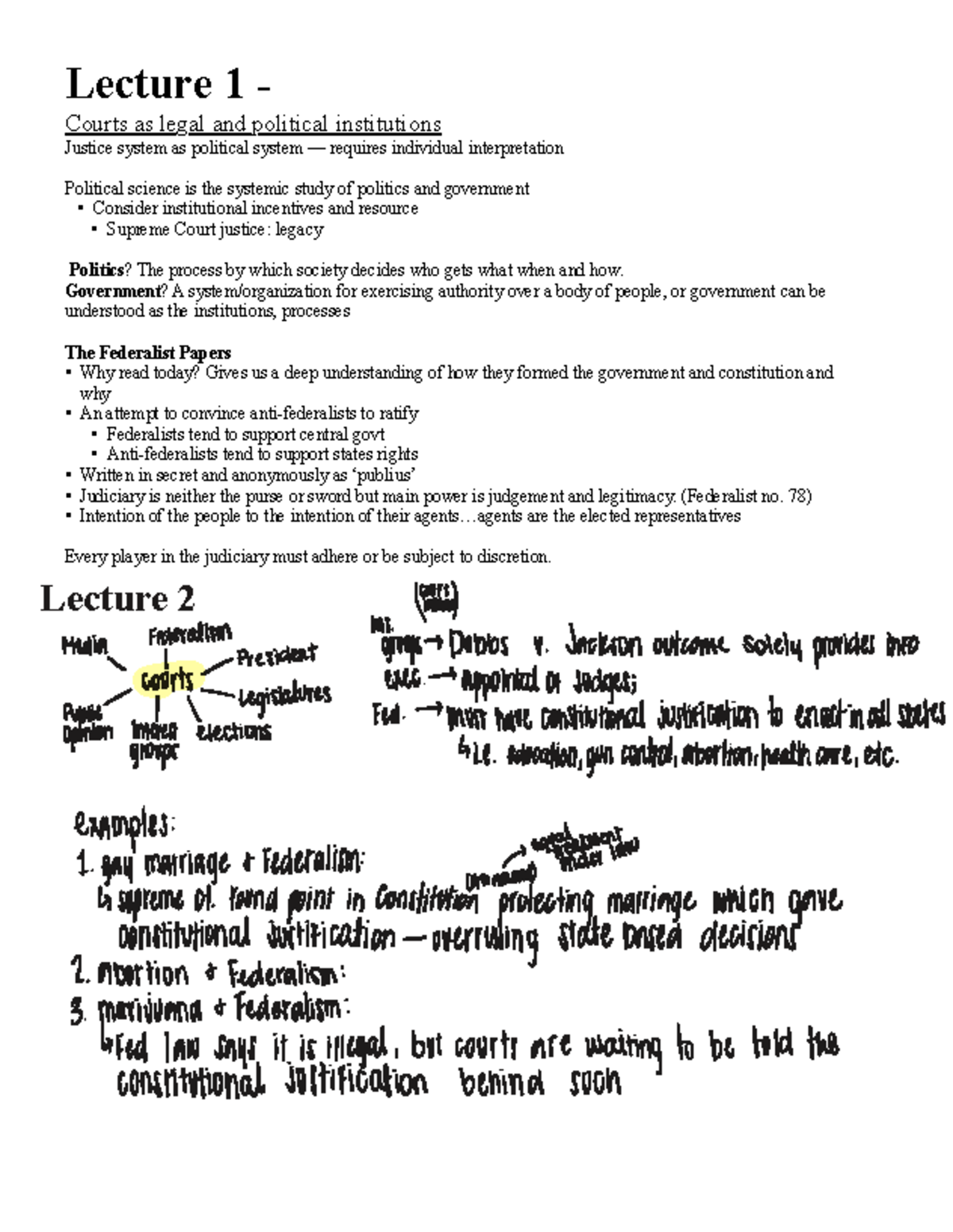 Law and Justice: Key Principles from Political Institutions (POL 101 ...
