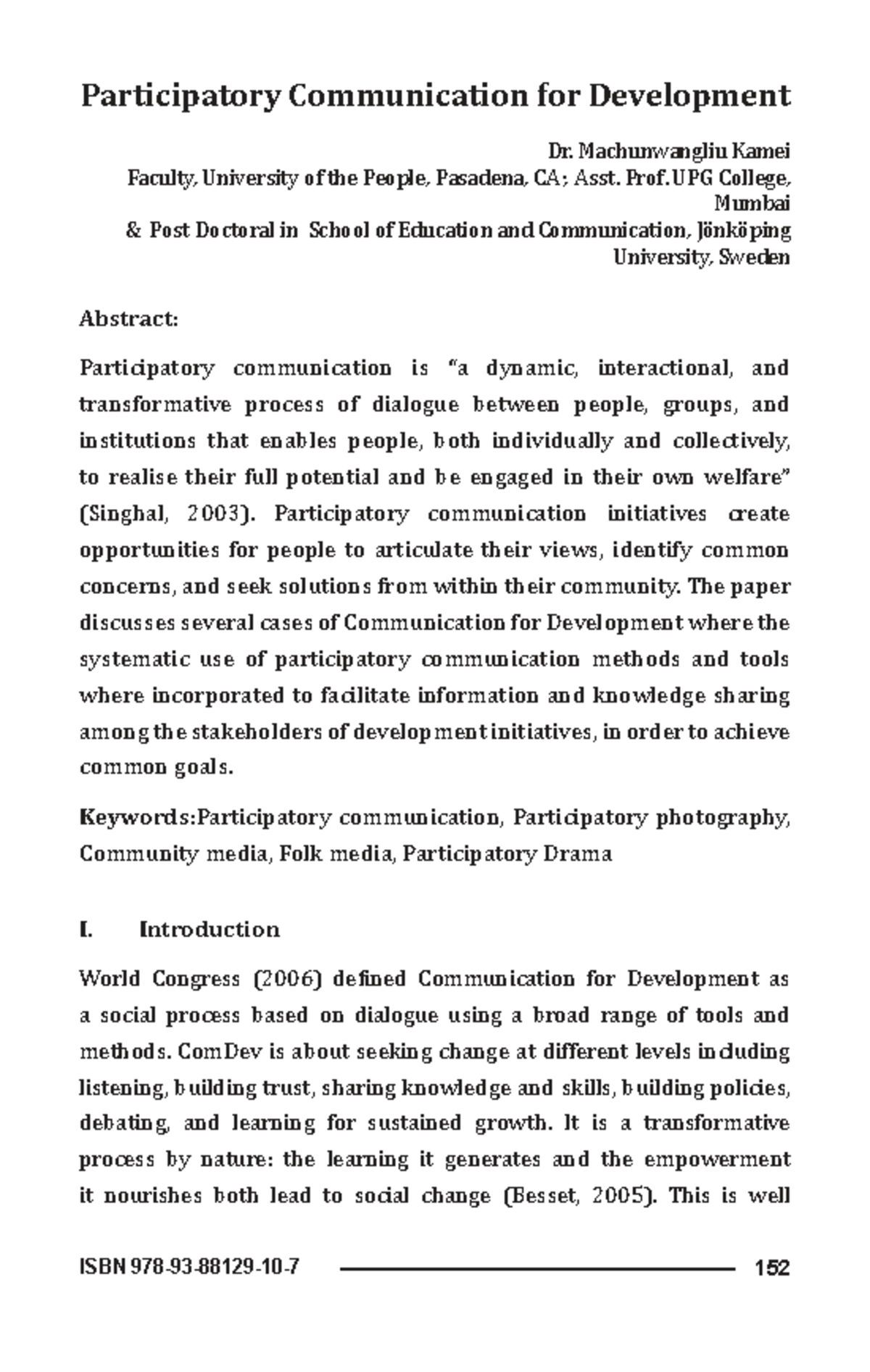 Participatory Communication for Development: Insights and Case Studies ...