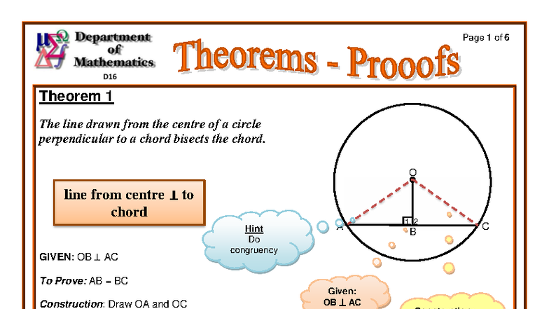 Geometry Proofs: Theorems and Concepts for MAT 12 - Studocu
