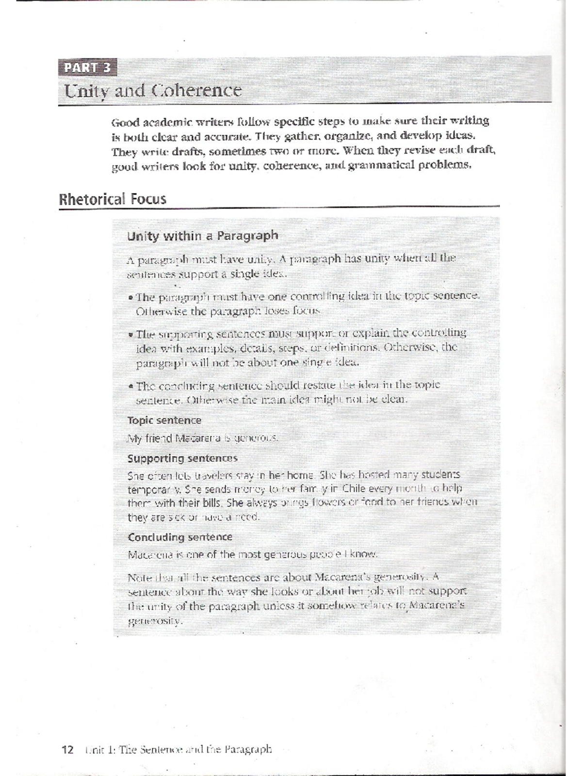 S2 4.2 Writing: Unity and Coherence in Academic Writing - Studocu