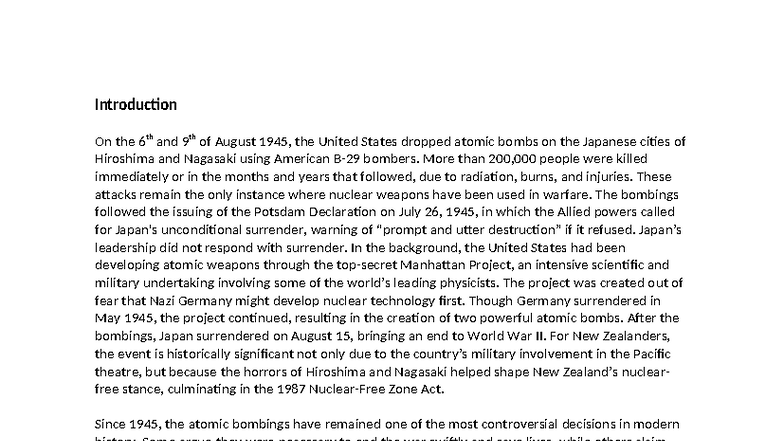 History 3.4 Perspectives: The Atomic Bombings of Hiroshima and Nagasaki ...