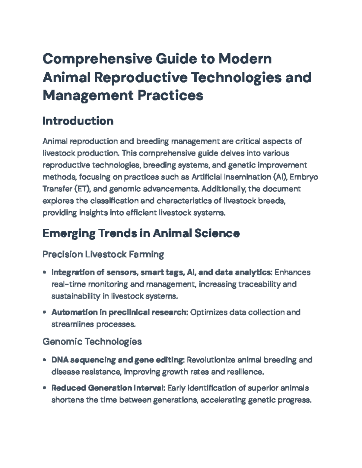 Comprehensive Guide to Animal Reproductive Tech & Management Practices ...