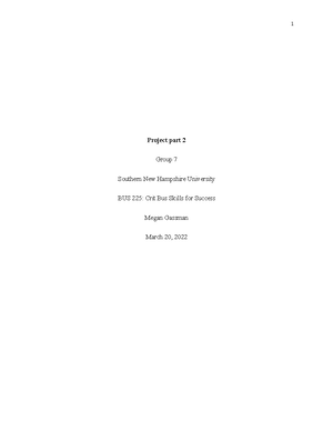 BUS225 Project Four - Project Four: Press Release Southern New ...