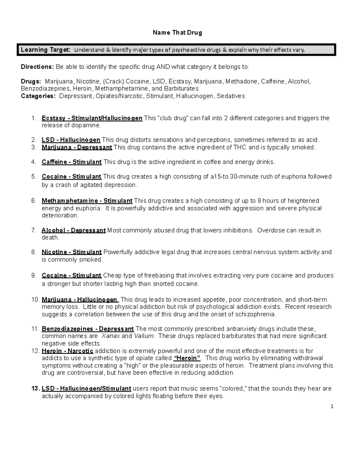 Psychoactive Drugs Overview: Identification & Classification Guide ...