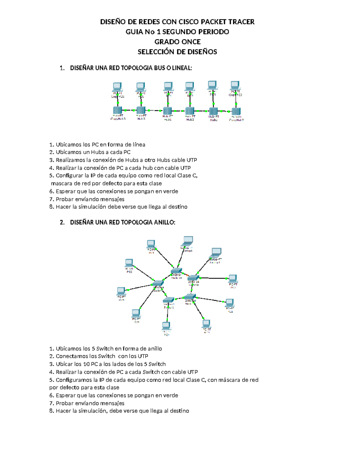 Guía de Diseño de Redes con Cisco Packet Tracer - Grado 11 - Studocu