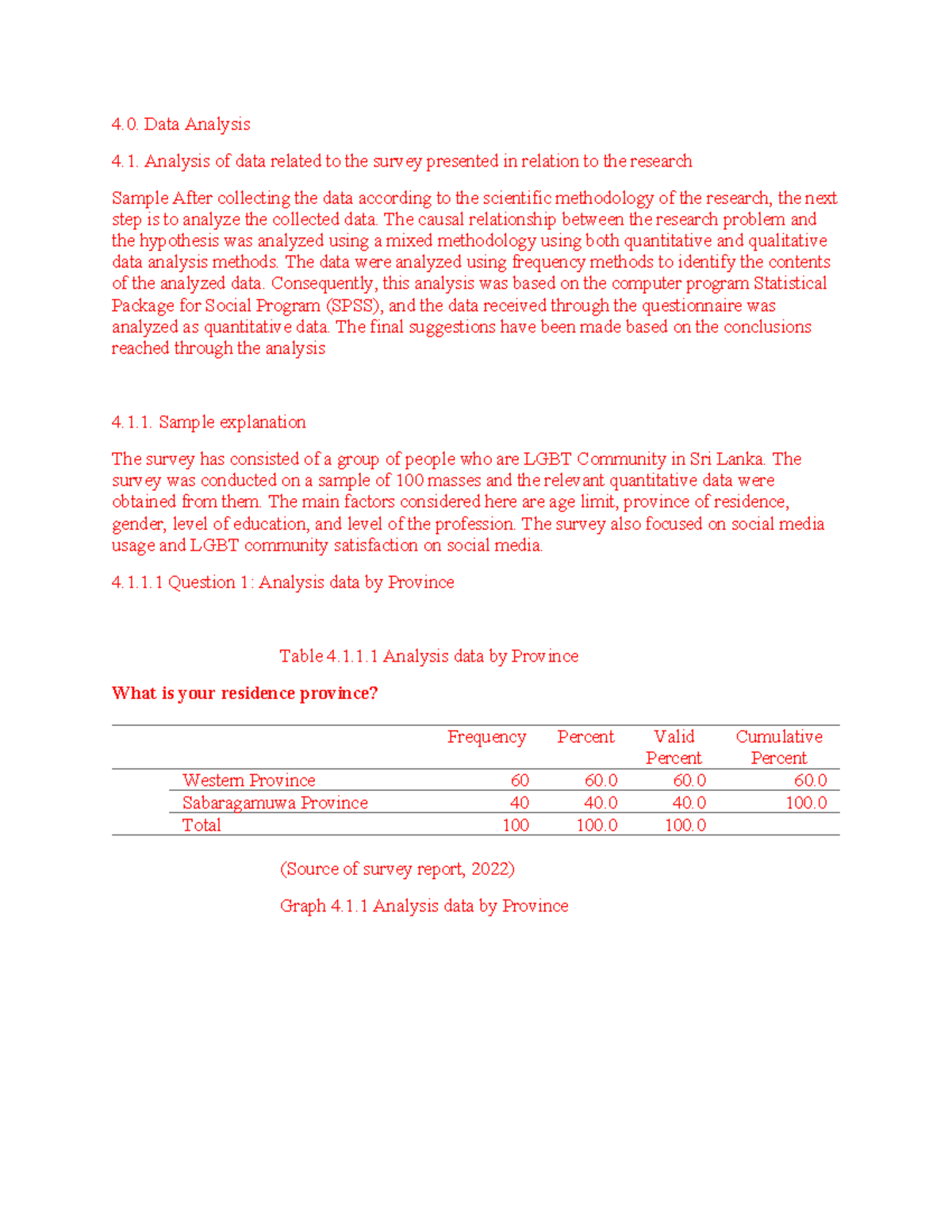 Data analysis - 4. Data Analysis 4. Analysis of data related to the ...