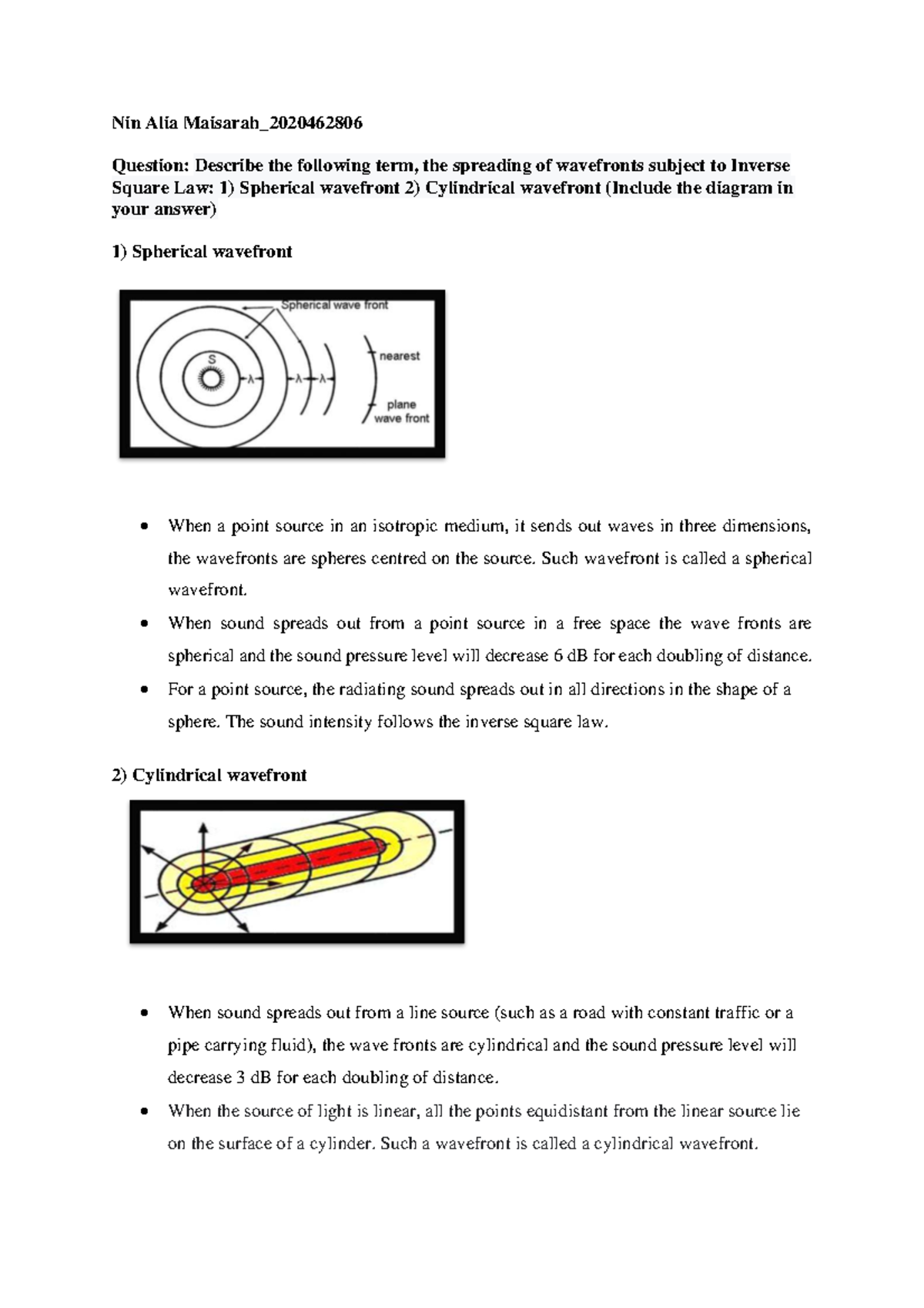 BSR231 Sound: Wavefronts & Inverse Square Law Explained - Studocu
