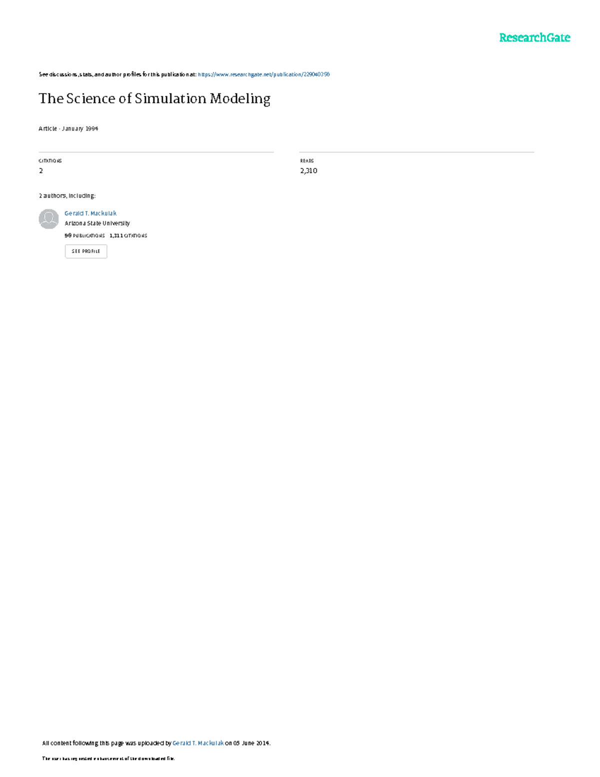 The Science of Simulation Modeling: Insights and Applications in I&MSE ...