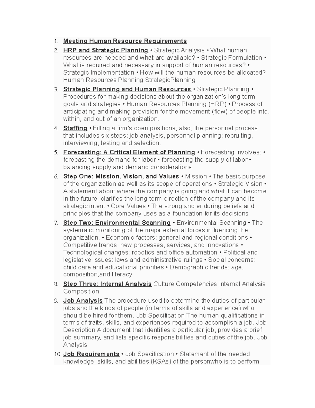 Requirements of hrm - Meeting Human Resource Requirements HRP and ...