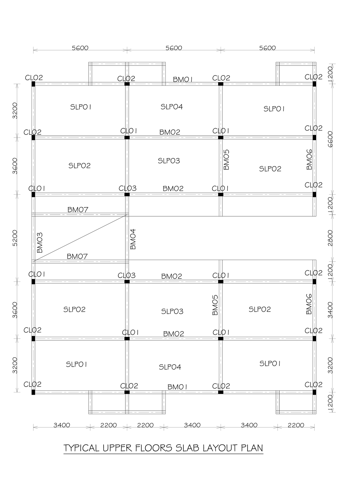 CSEN 517 Coursework: Typical Upper Floors Slab Layout Plan 2025-26 ...