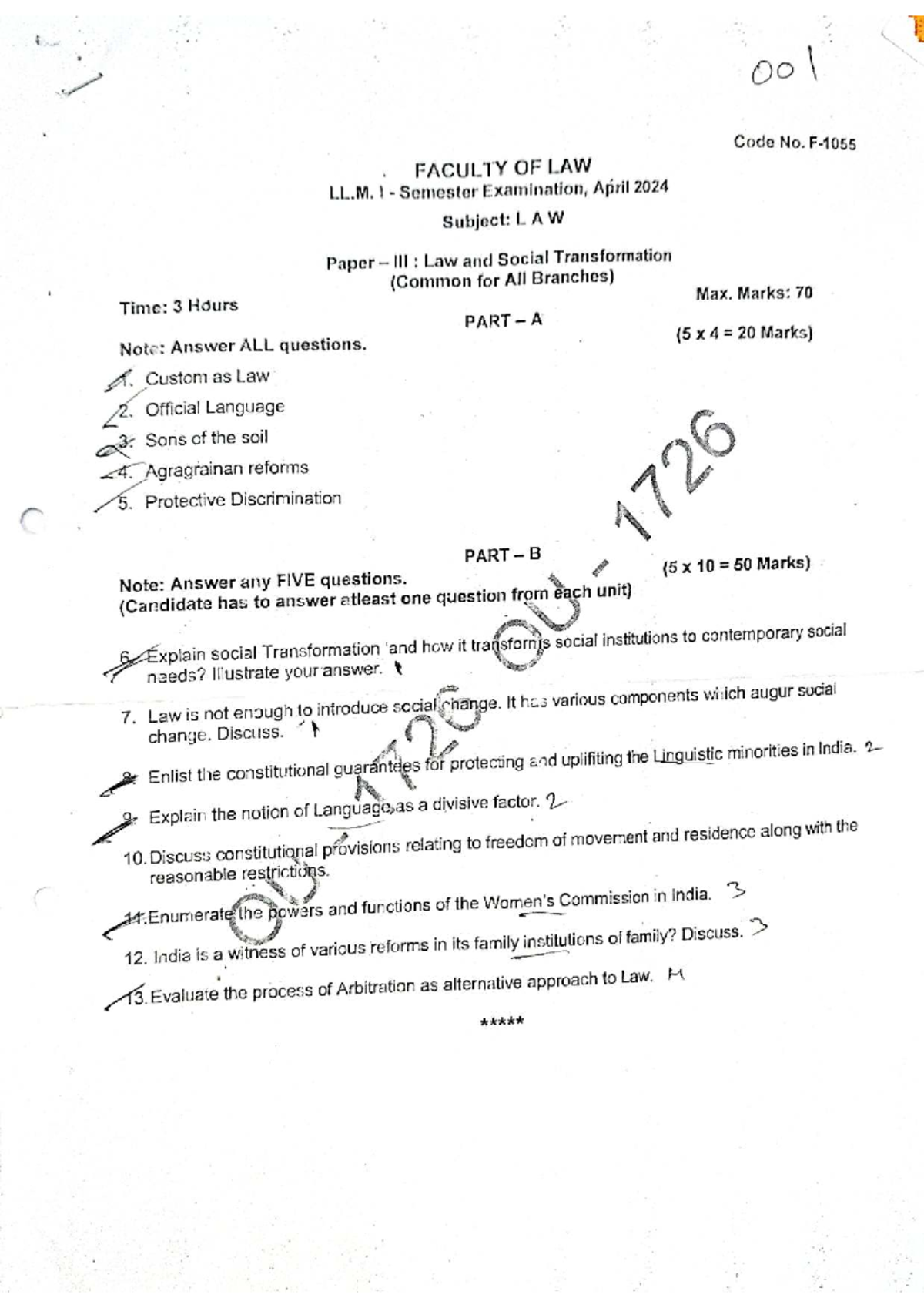 UCL@OU@LLM@SEM 1@ Collective Bargaining & Trade Union Law QP - Studocu