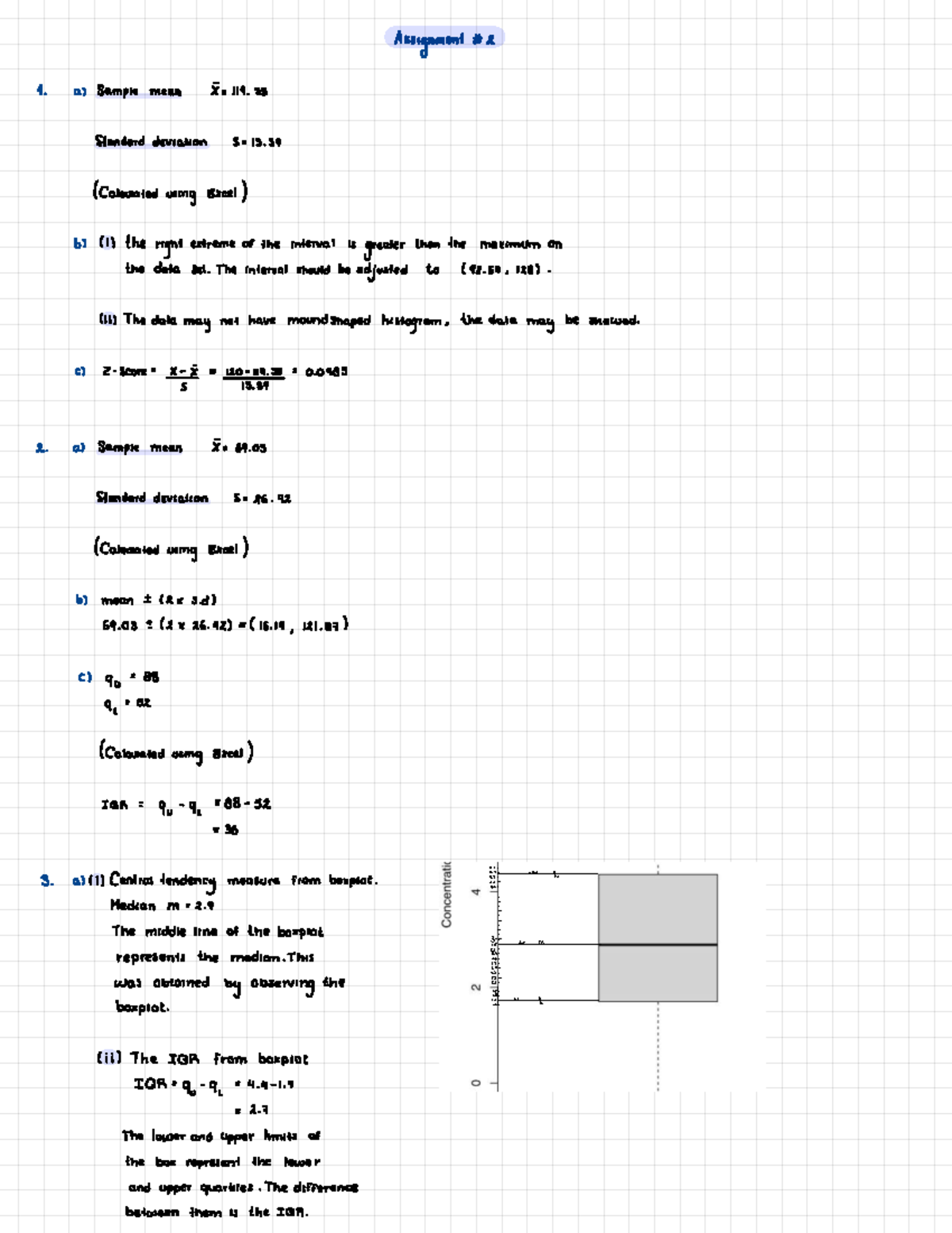 Assignment #2: Statistical Analysis Using Excel - Studocu