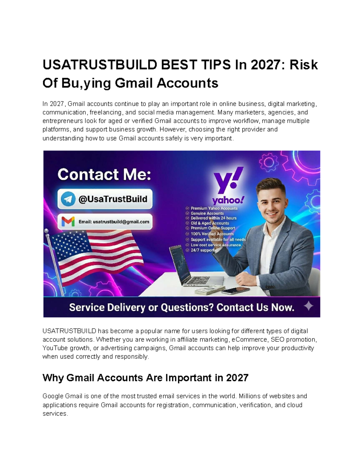 USATRUSTBUILD 2027: Essential Tips for Buying Gmail Accounts - Studocu