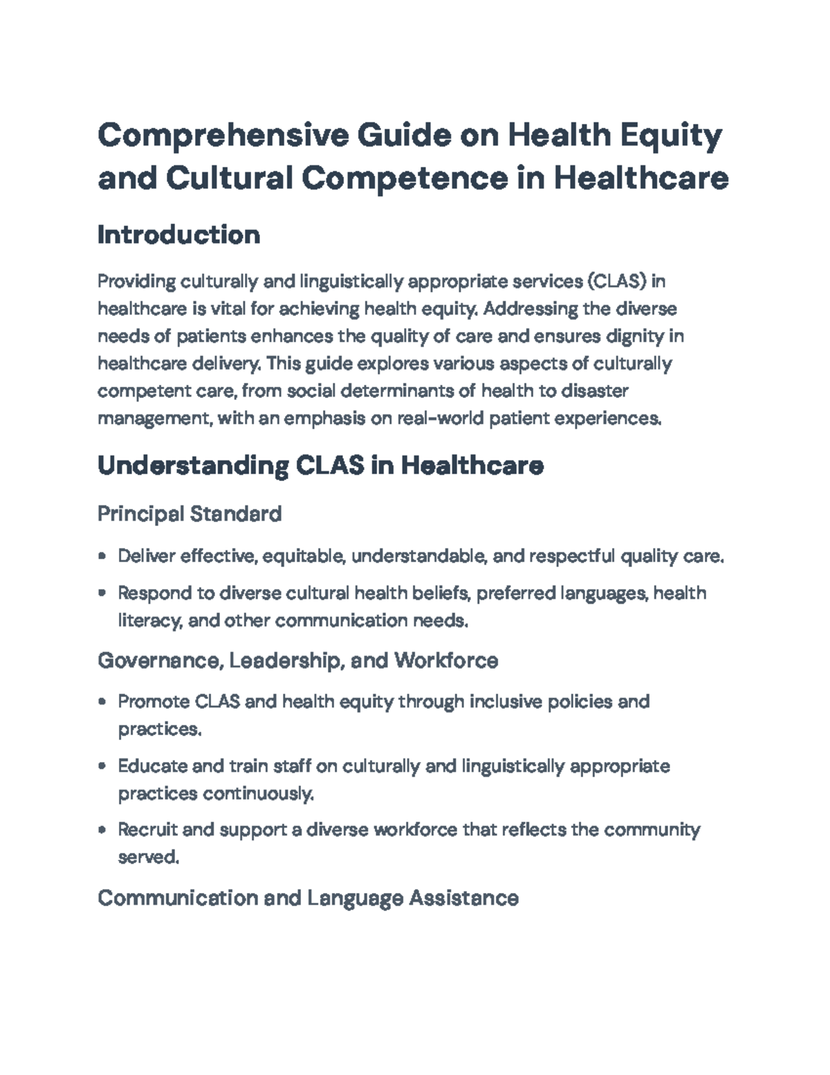 Cultural Competence & Health Equity in Healthcare Services: A Guide ...
