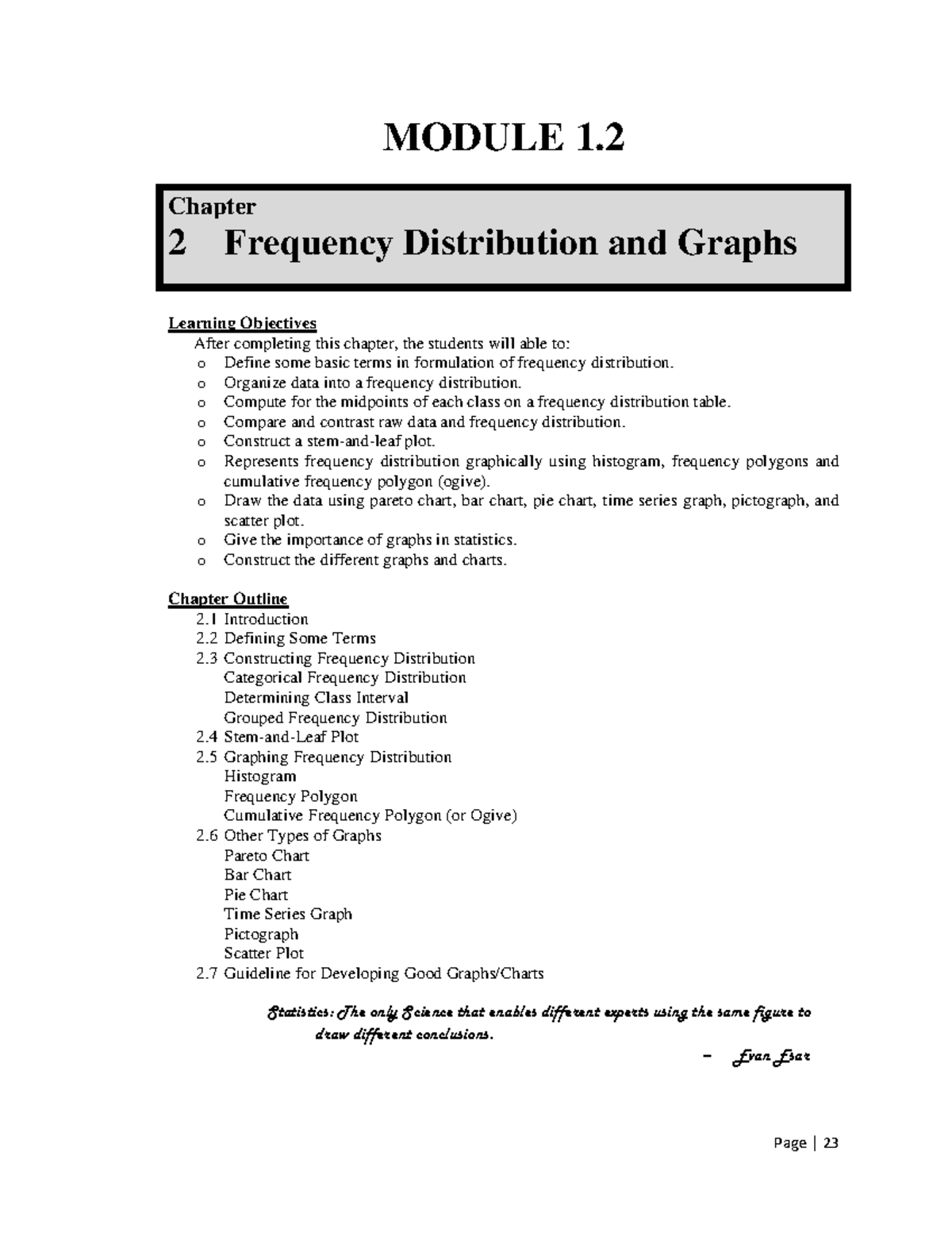 EDA Module 2: Frequency Distributions & Graphing Techniques - Studocu