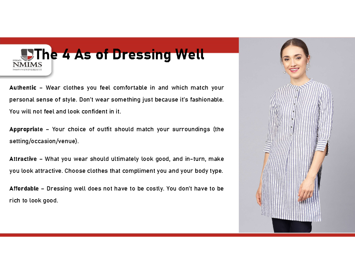 Dressing tips for Women - The 4 As of Dressing Well Authentic – Wear ...