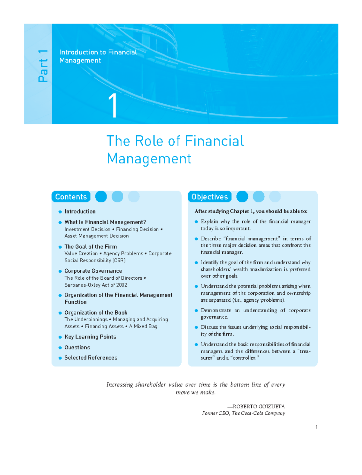 FM I - Chapter 1: Overview of Financial Management Concepts - Studocu