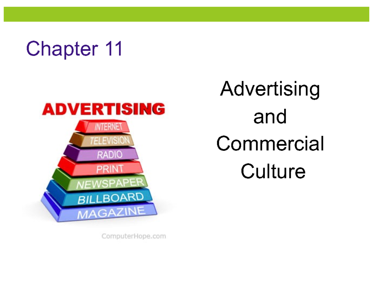 Chpt 11 advertising - Comm 100N Chapter 11 Powerpoint - Chapter 11 ...