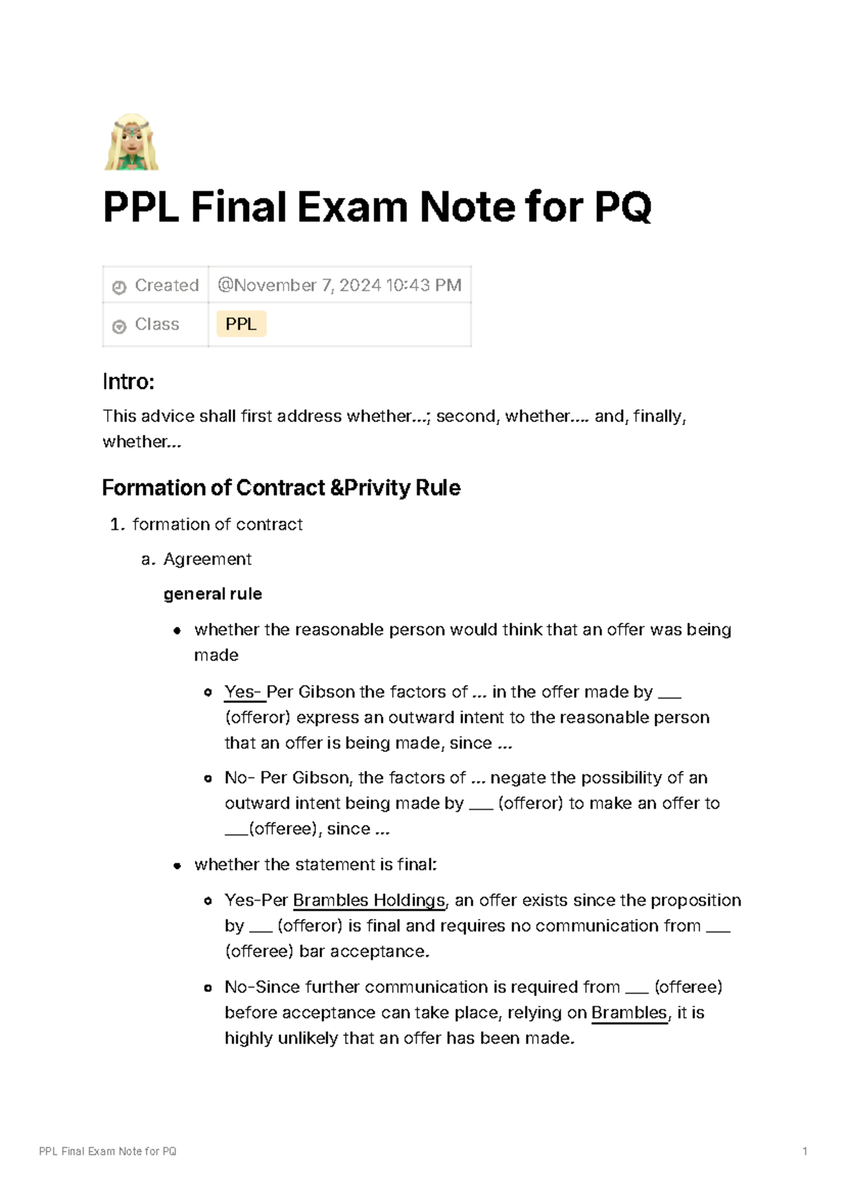 PPL Note for Final Exam - PPL Final Exam Note for PQ Created Class PPL ...