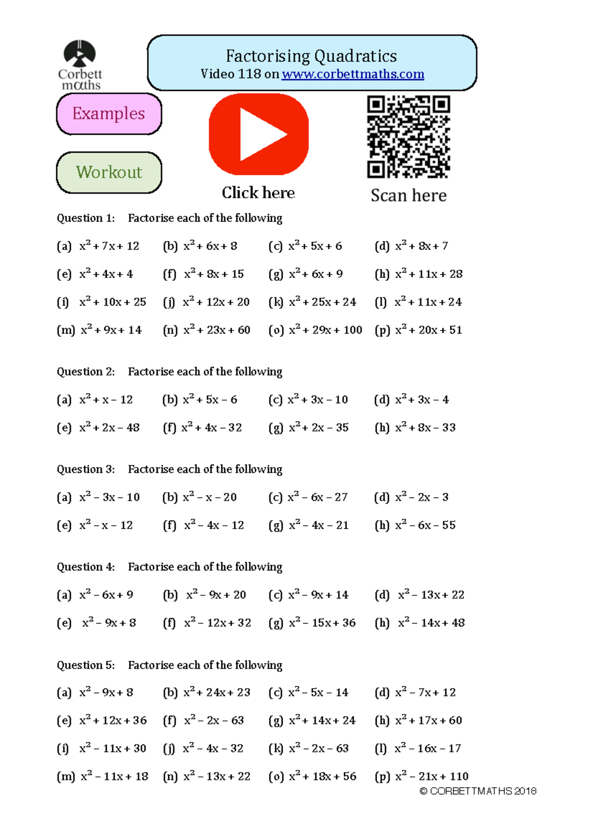 Factorising Quadratics: A Comprehensive Guide for Mastery - Studocu