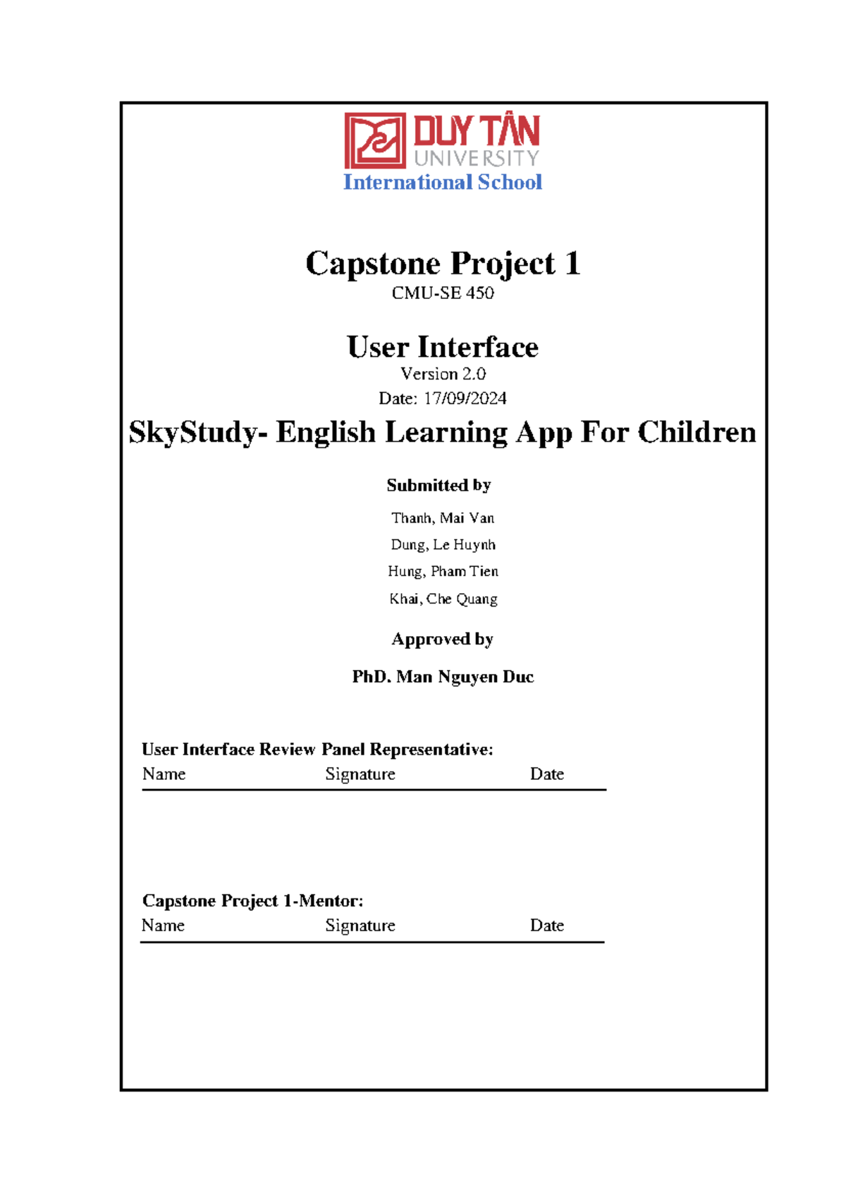 C1SE 03-User Interface-V2 - International School Capstone Project 1 CMU ...