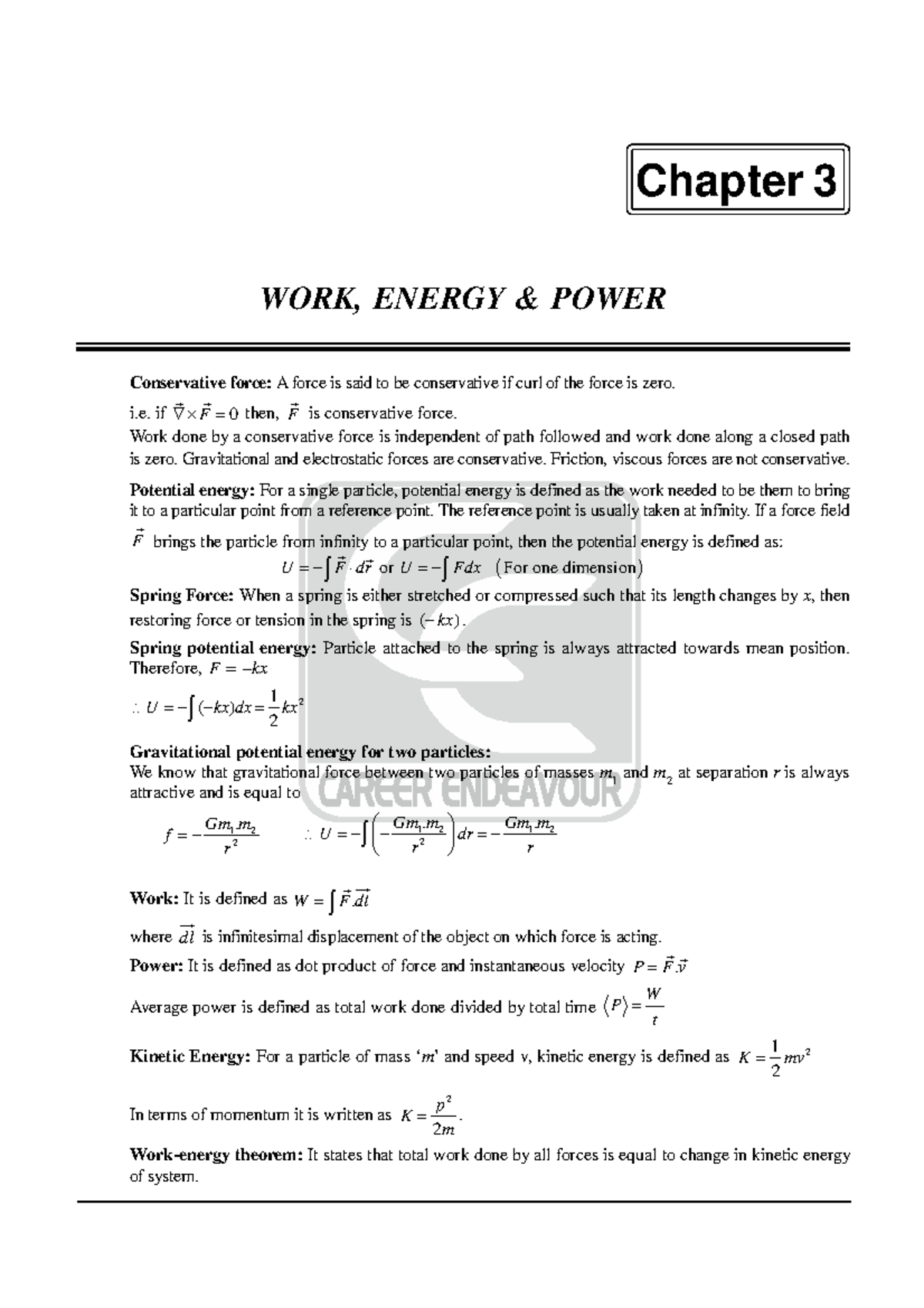 Mechanics - BSC Physics Notes: Work, Energy, and Power Concepts - Studocu