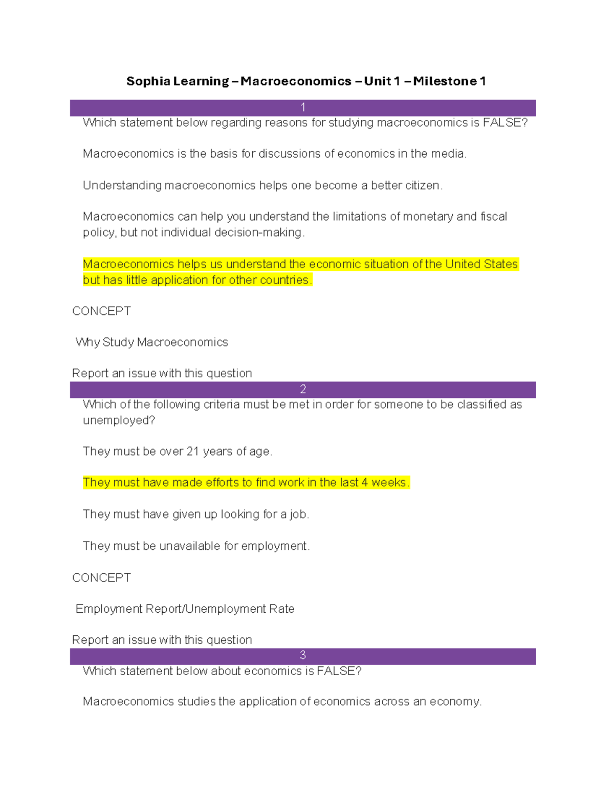 Macroeconomics (MILESTONE 1) - Understanding Key Concepts and Indicators - Studocu