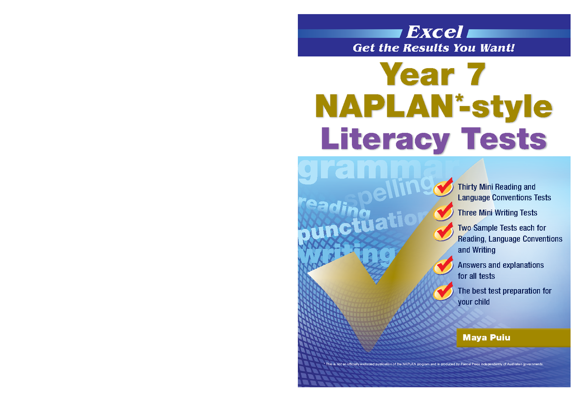 year-7-naplan-style-literacy-tests - spelling Year 7 NAPLAN * -style ...