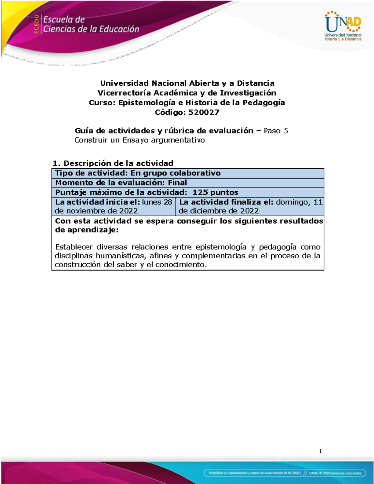 Guía - Unidad 4 - Paso 5 - Elaboración de Ensayo Argumentativo - 520027 - Studocu
