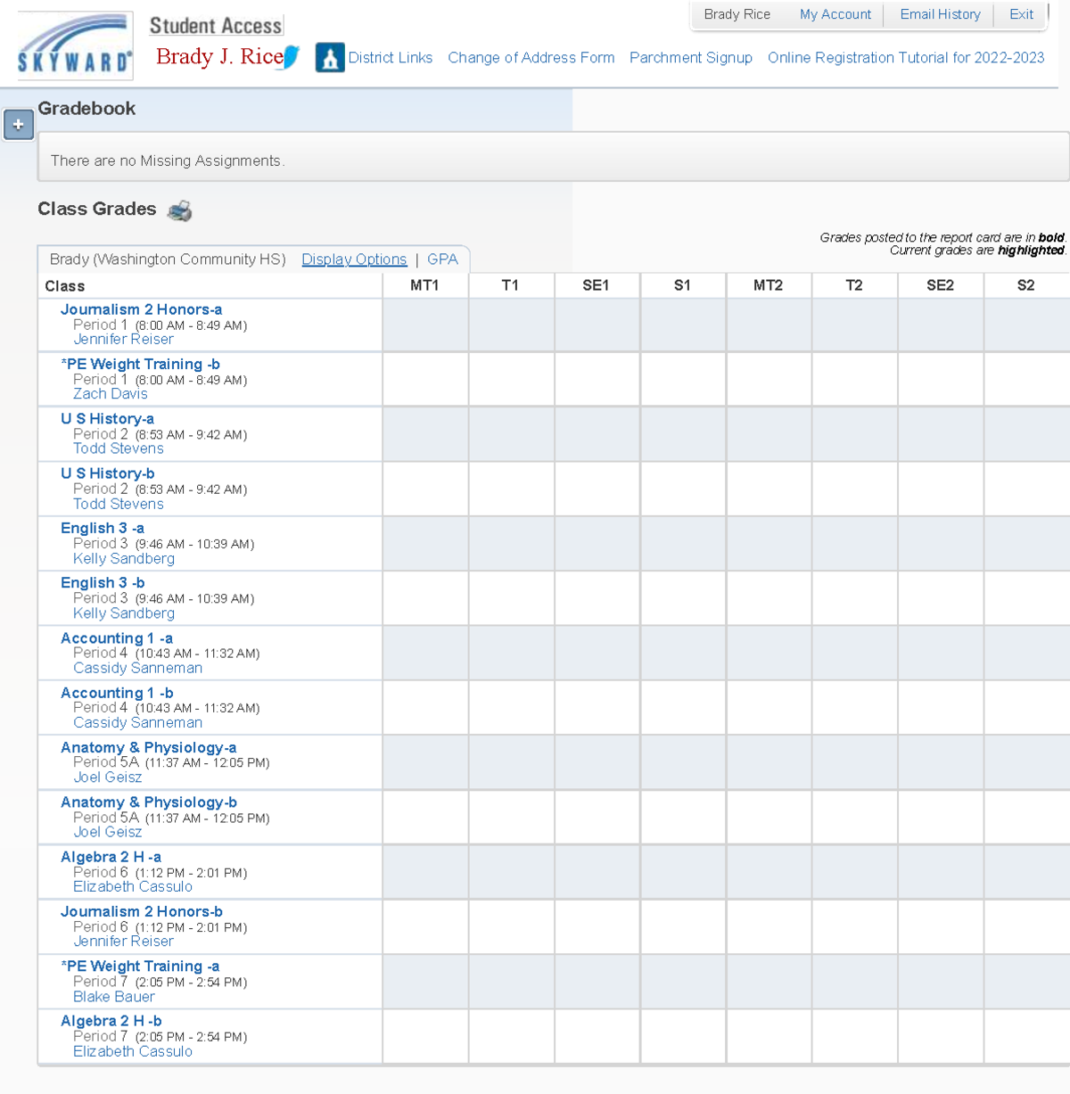 Student Access Gradebook: Journalism 2 & Other Classes Overview - Studocu