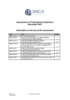 APC Nov 2015 Specimen Examples - ASSESSMENT OF PROFESSIONAL COMPETENCE ...